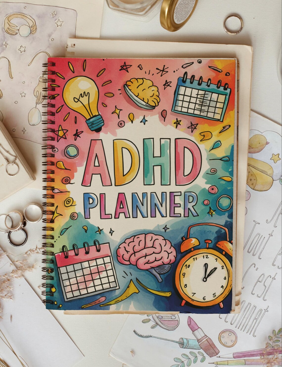 ADHD Friendly Planner Task Breakdown Time Management Habit Tracker ...