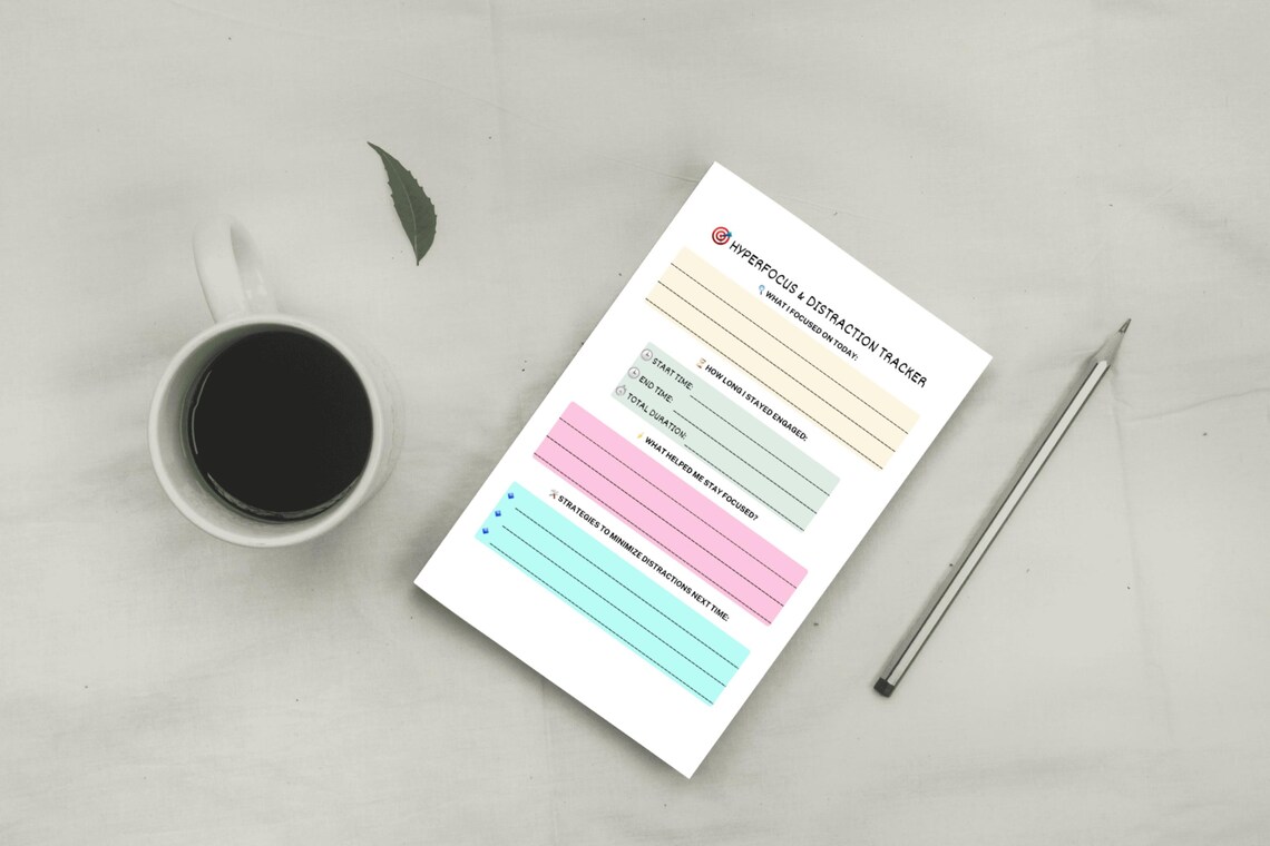 ADHD Friendly Planner Task Breakdown Time Management Habit Tracker ...