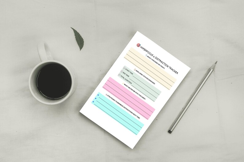 ADHD Friendly Planner Task Breakdown Time Management Habit Tracker ...