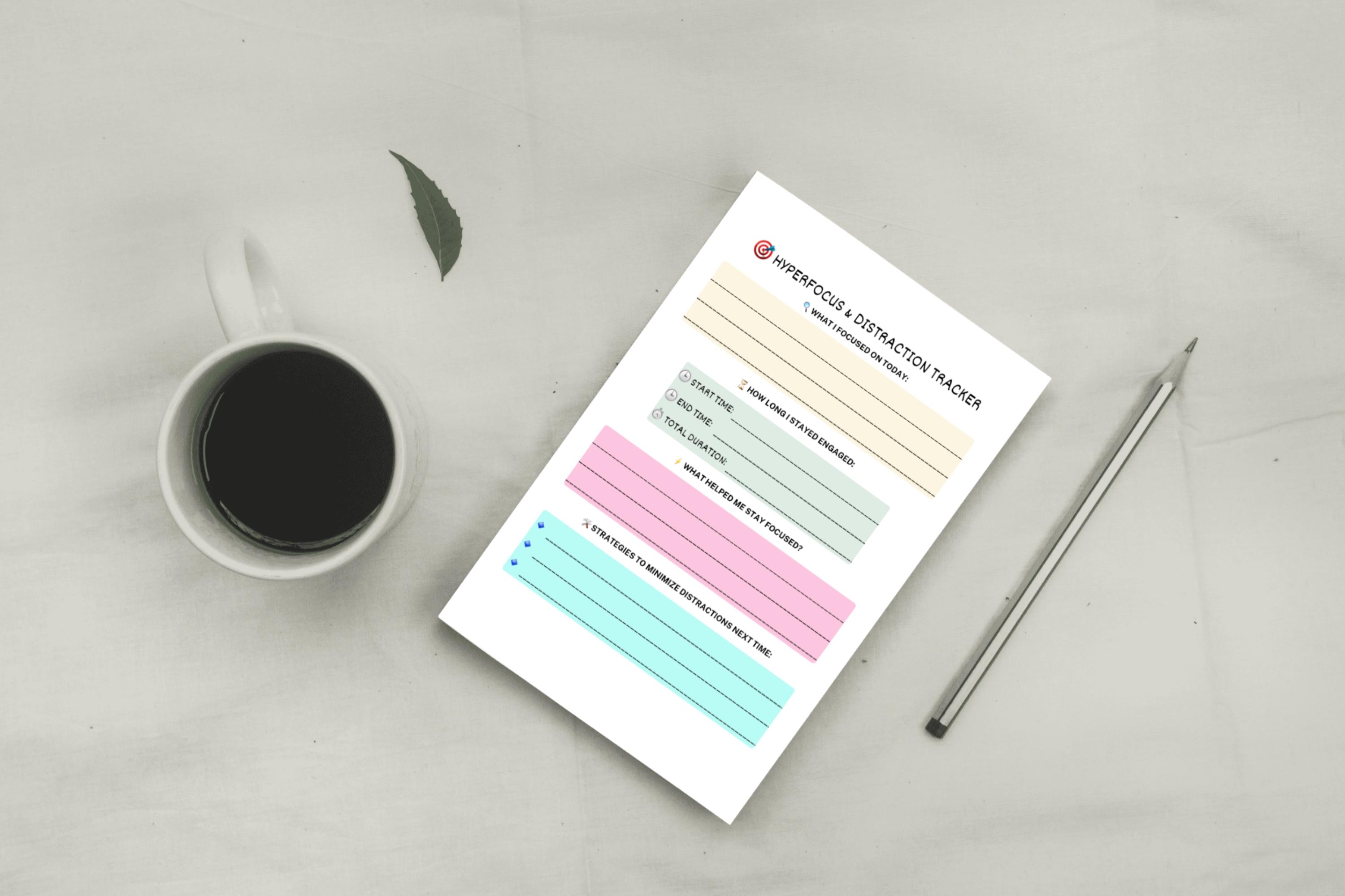 ADHD Friendly Planner Task Breakdown Time Management Habit Tracker ...