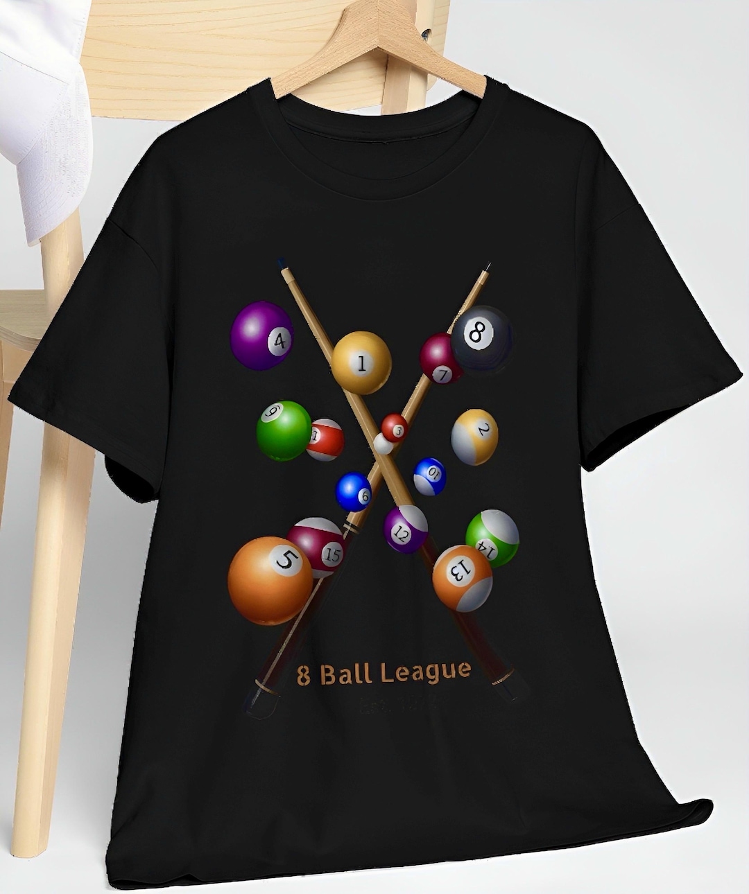 8 Ball Unisex Heavy Cotton Tee, Pool Player Shirt, Billiards Lover Gift ...