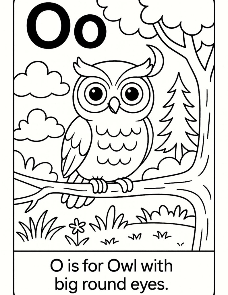Printable ABC Alphabet Coloring Book for Kids – Digital Download ...