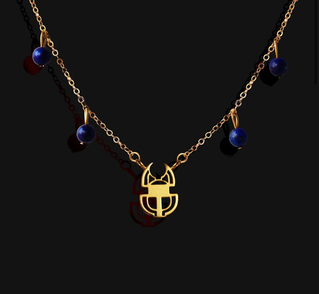 Egyptian Scarab Gold Necklace - Scarab Necklace for Women - Egyptian ...