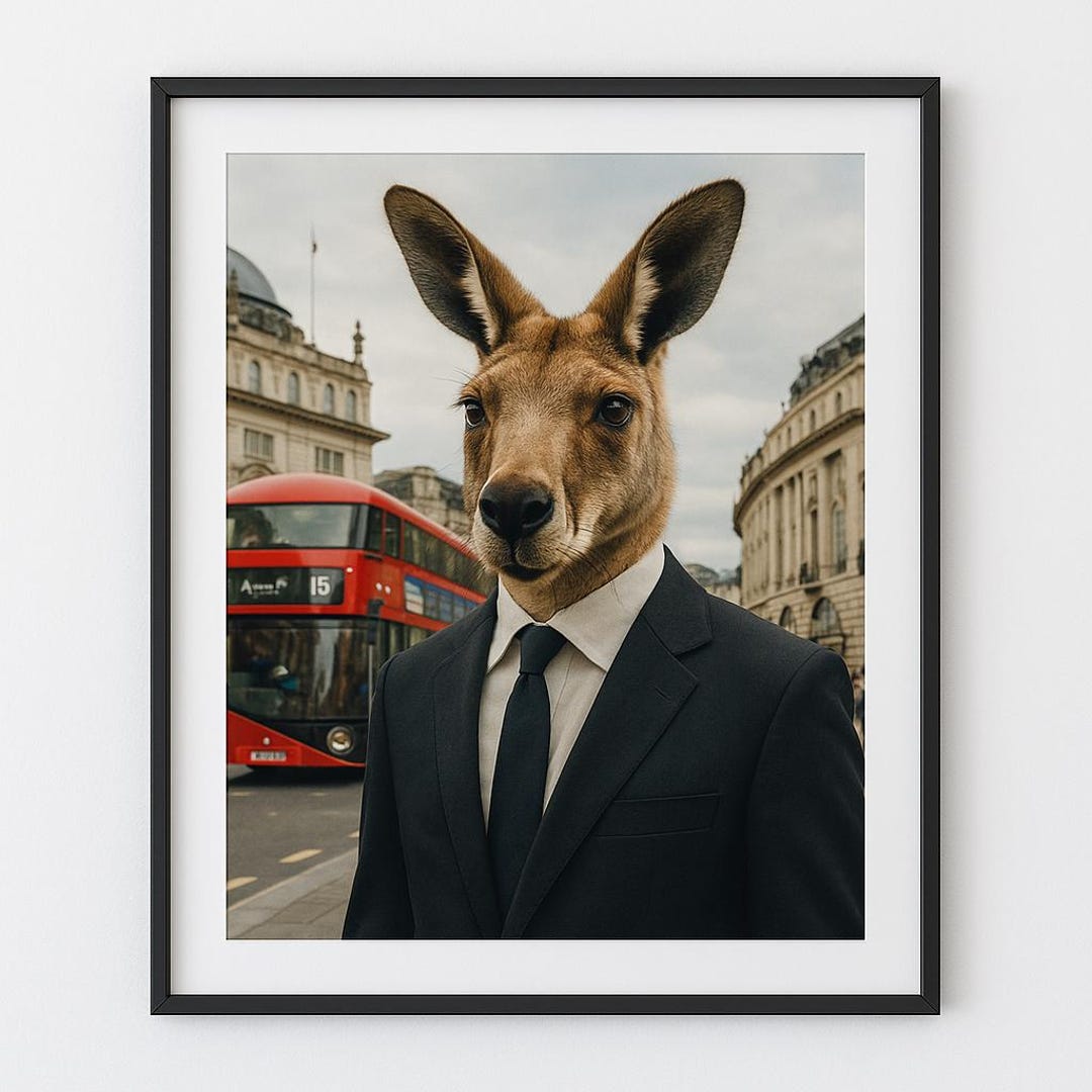 Kangaroo in Que - London - Australia - Etsy
