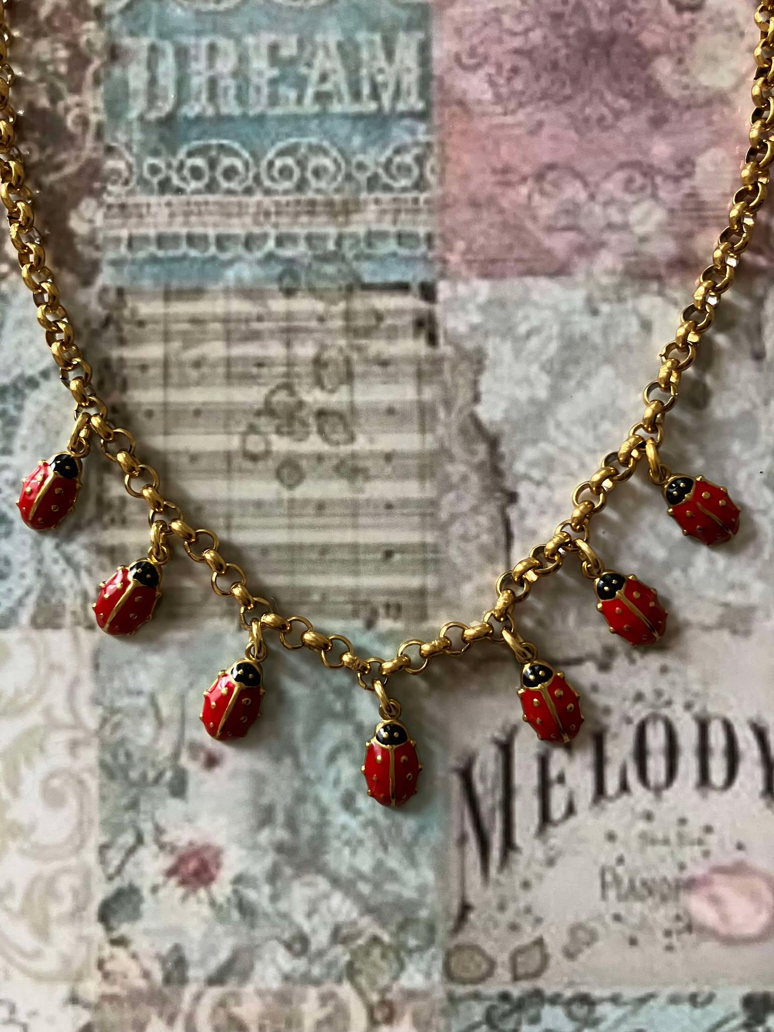 Vintage Joan Rivers Ladybug Watch and Bracelet Set, Ladybug Watch ...