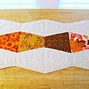 Fall Table Runner, Quilted Table Runner, Modern Table Runner, Fall ...