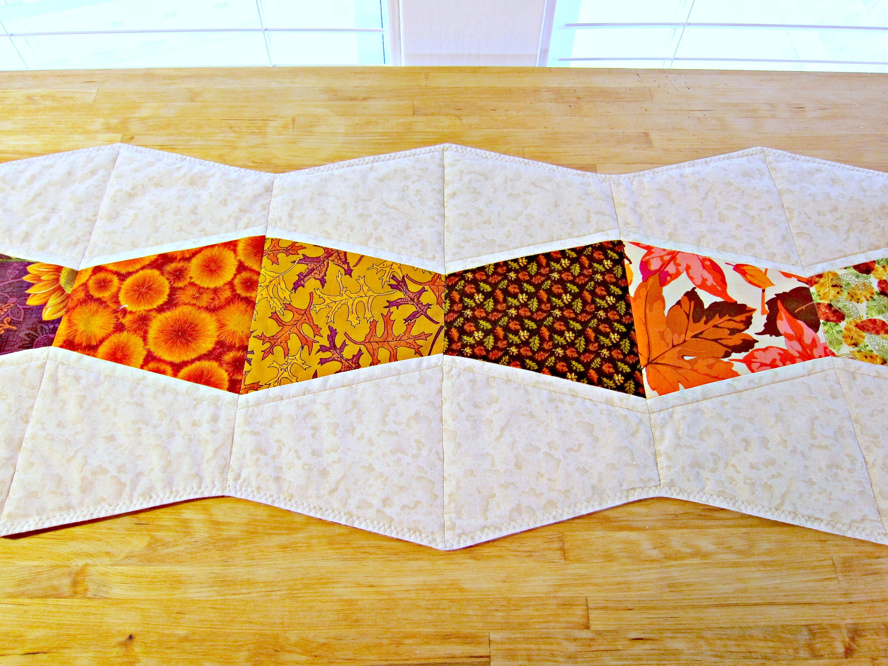 Fall Table Runner, Quilted Table Runner, Modern Table Runner, Fall ...