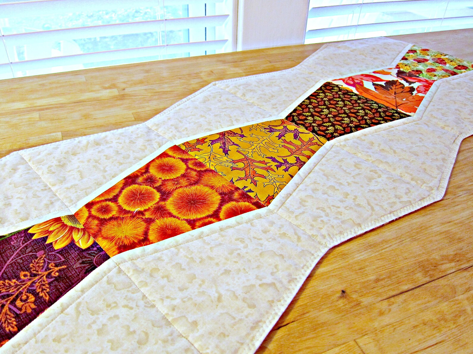 Fall Table Runner, Quilted Table Runner, Modern Table Runner, Fall ...