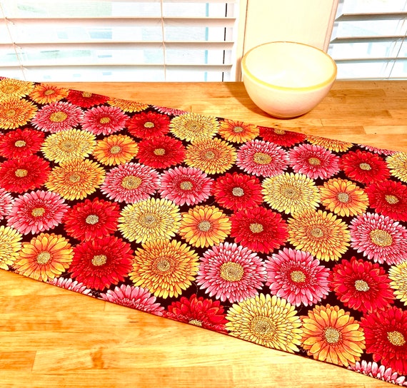 Quilted Table Runner Fabric Table Runner Floral Table | Etsy