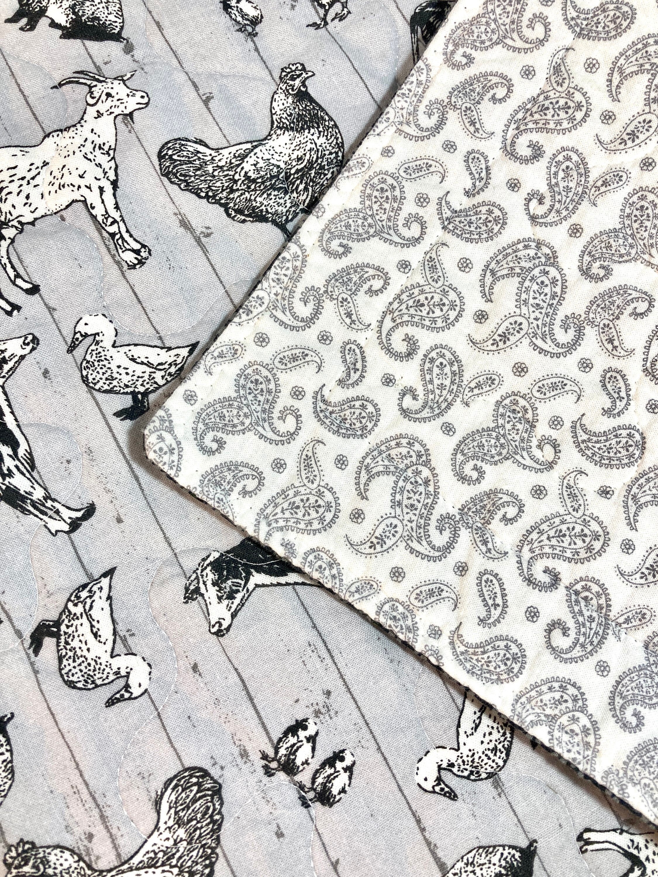 Quilted Table Runner Farmhouse Runner Table Topper Cows - Etsy