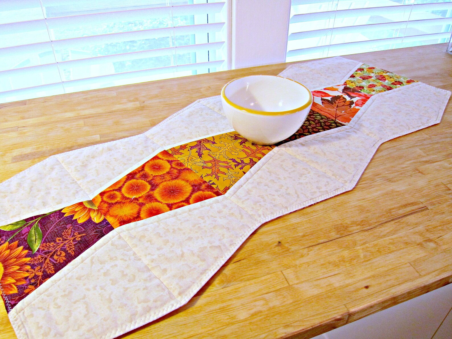 Fall Table Runner, Quilted Table Runner, Modern Table Runner, Fall ...