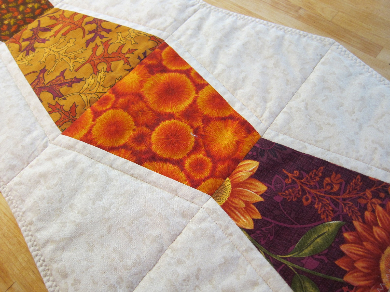 Fall Table Runner, Quilted Table Runner, Modern Table Runner, Fall ...