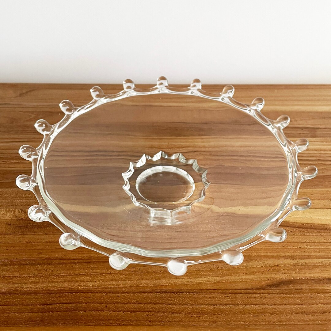 Vintage Mid-century Looped Edge Glass Dish – Candy, Nougat Dish ...