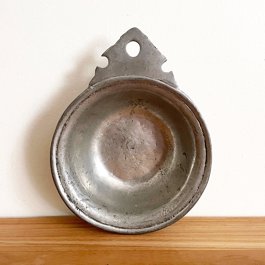 Vintage French Pewter Tastevin Sommeliers Wine Tasting Porringer Cup ...