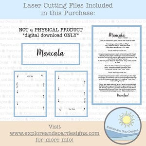 Upcycled Mancala Game Board Digital SVG Laser Files With Lables and ...