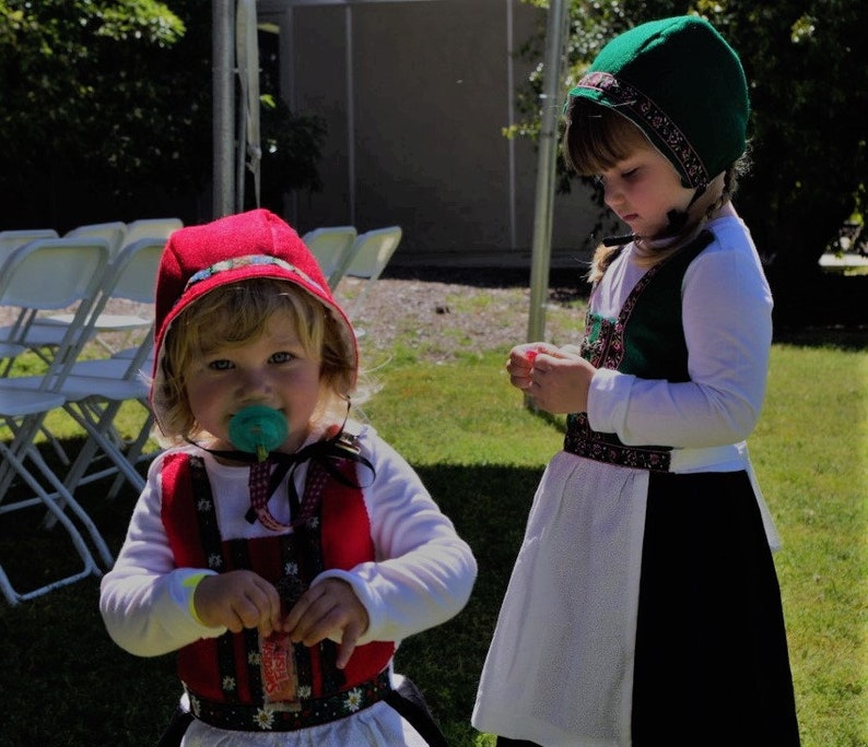 Baby/toddler/child's Norwegian Bunad Dress With Bonnet SHORT SLEEVE - Etsy