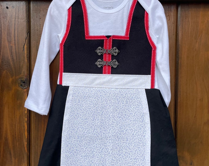 Norwegian Hardanger Style Costume Bunad Festdrakt Dress for Girls - Etsy