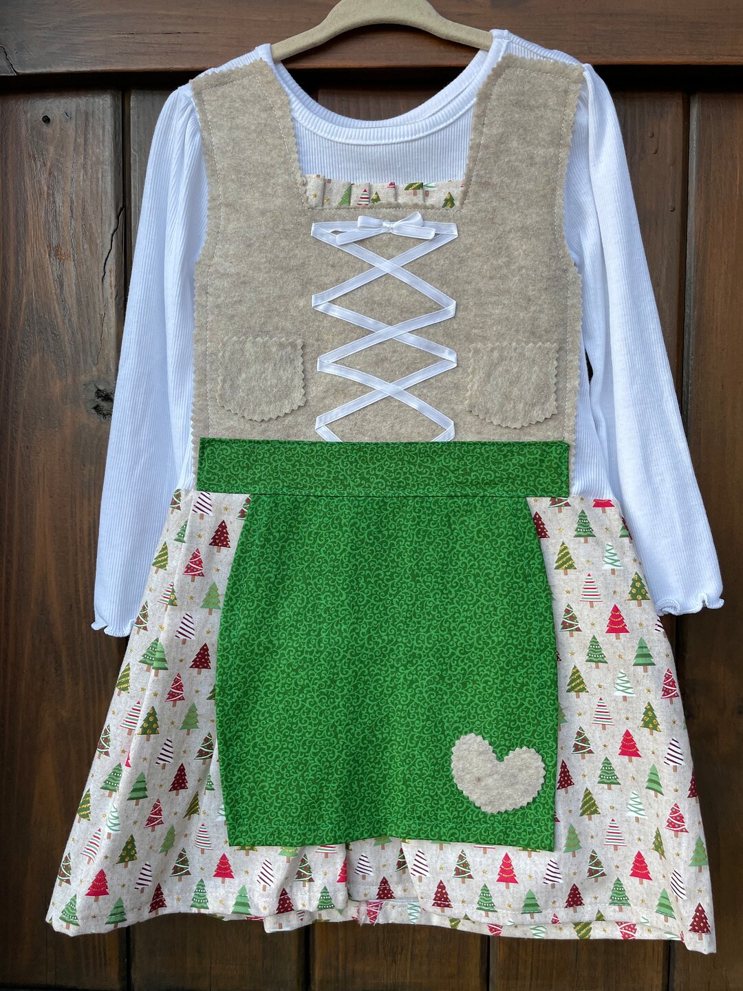 3T Long Sleeve Christmas Tree Dress - Etsy