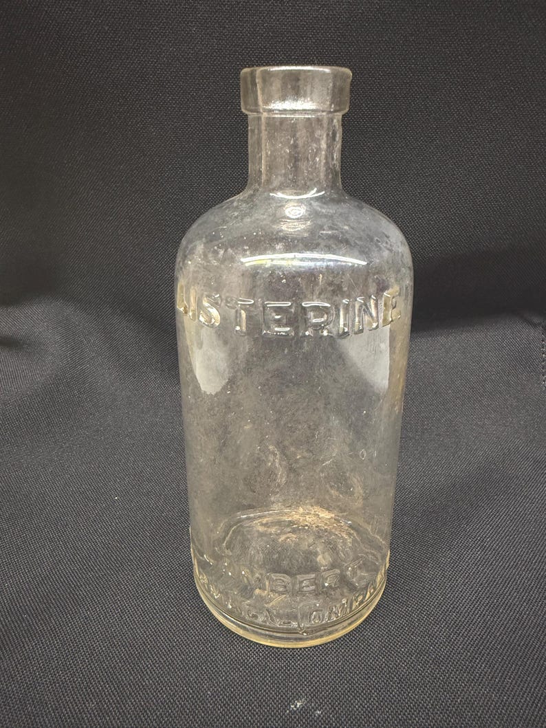 Vintage Listerine Bottle – Lambert Pharmacal Co – 6” Glass Apothecary ...