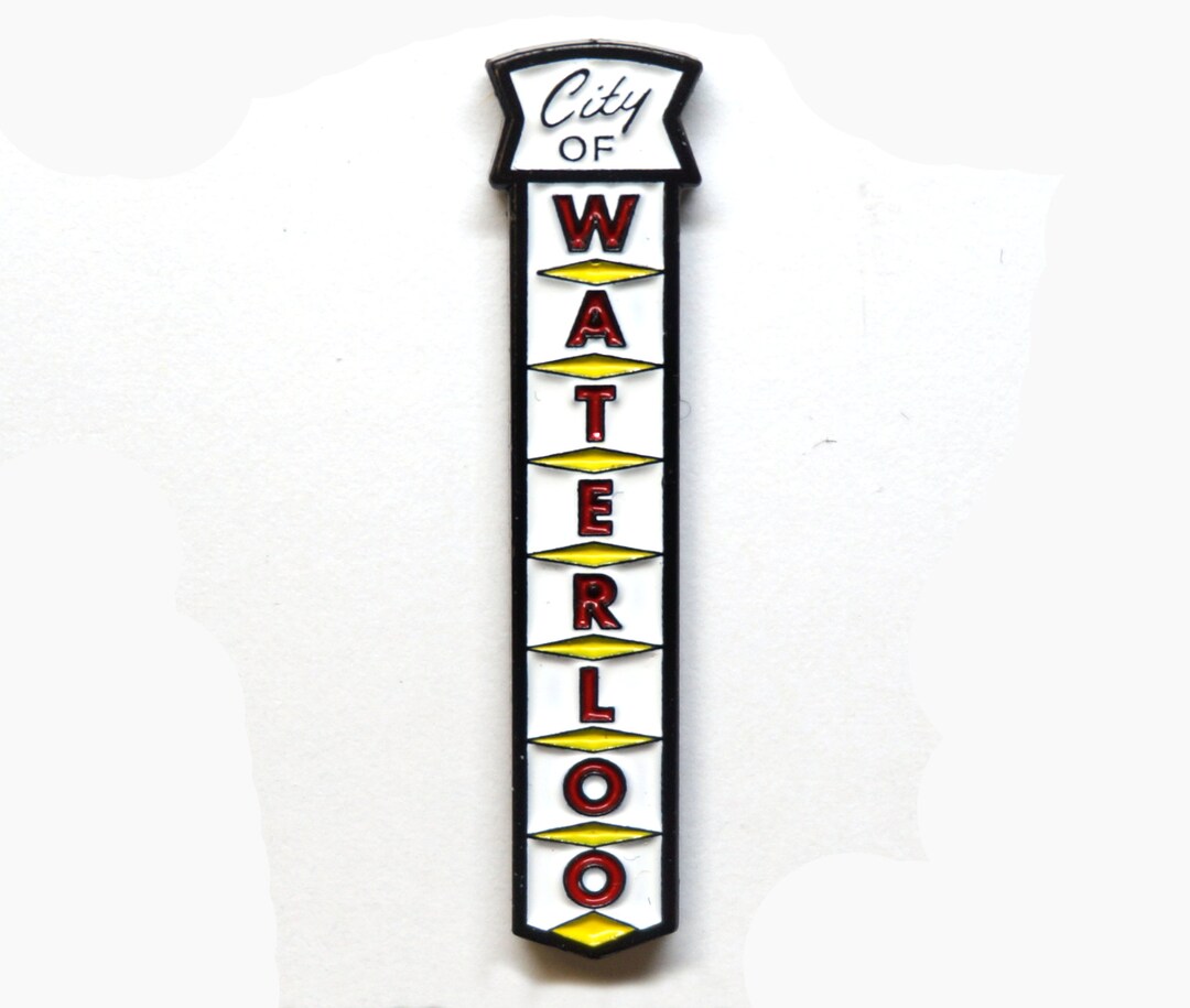 City of Waterloo Sign Enamel Pin - Etsy
