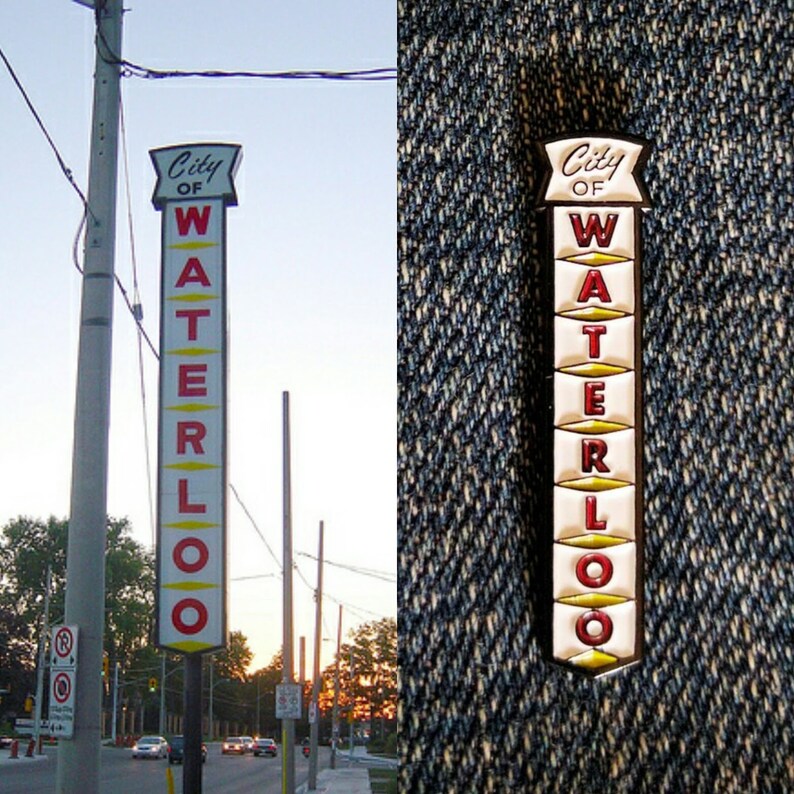 City of Waterloo Sign Enamel Pin | Etsy