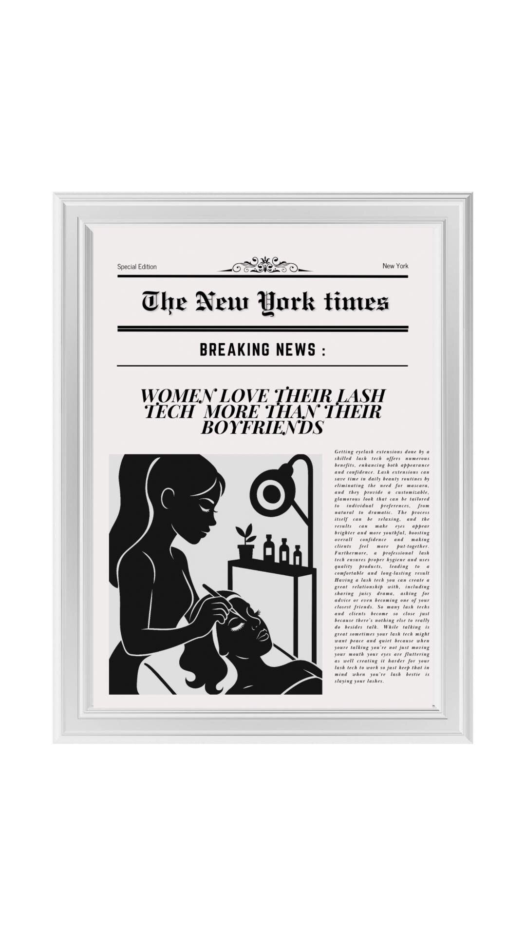 Lash Tech Wall Art Printable | Salon Decor | Lash Room Aesthetic ...