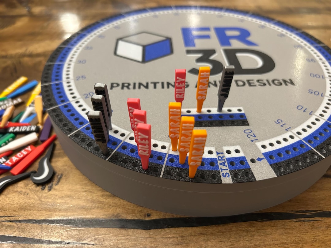 Custom Name Crib Board Pegs – 3D Printed Personalized Cribbage Pegs ...