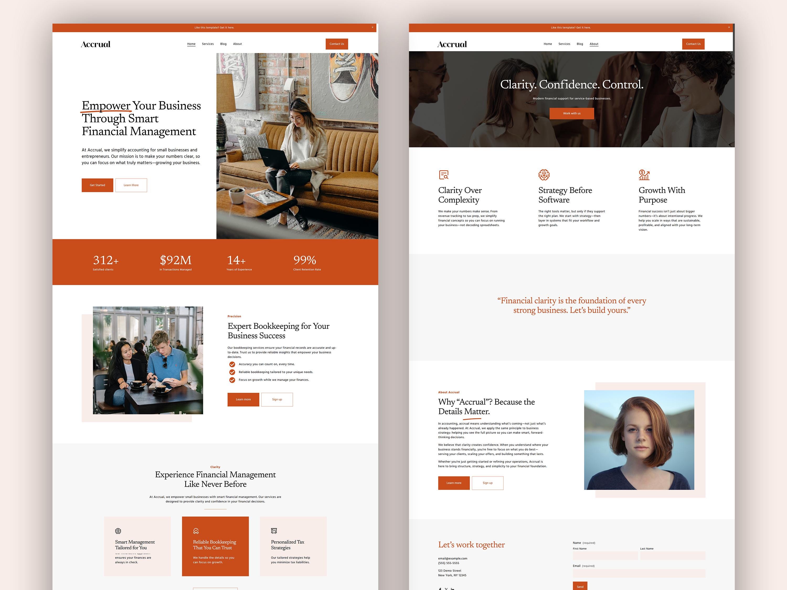 Squarespace Accounting Template – Bookkeeping Website Design for Cpas ...