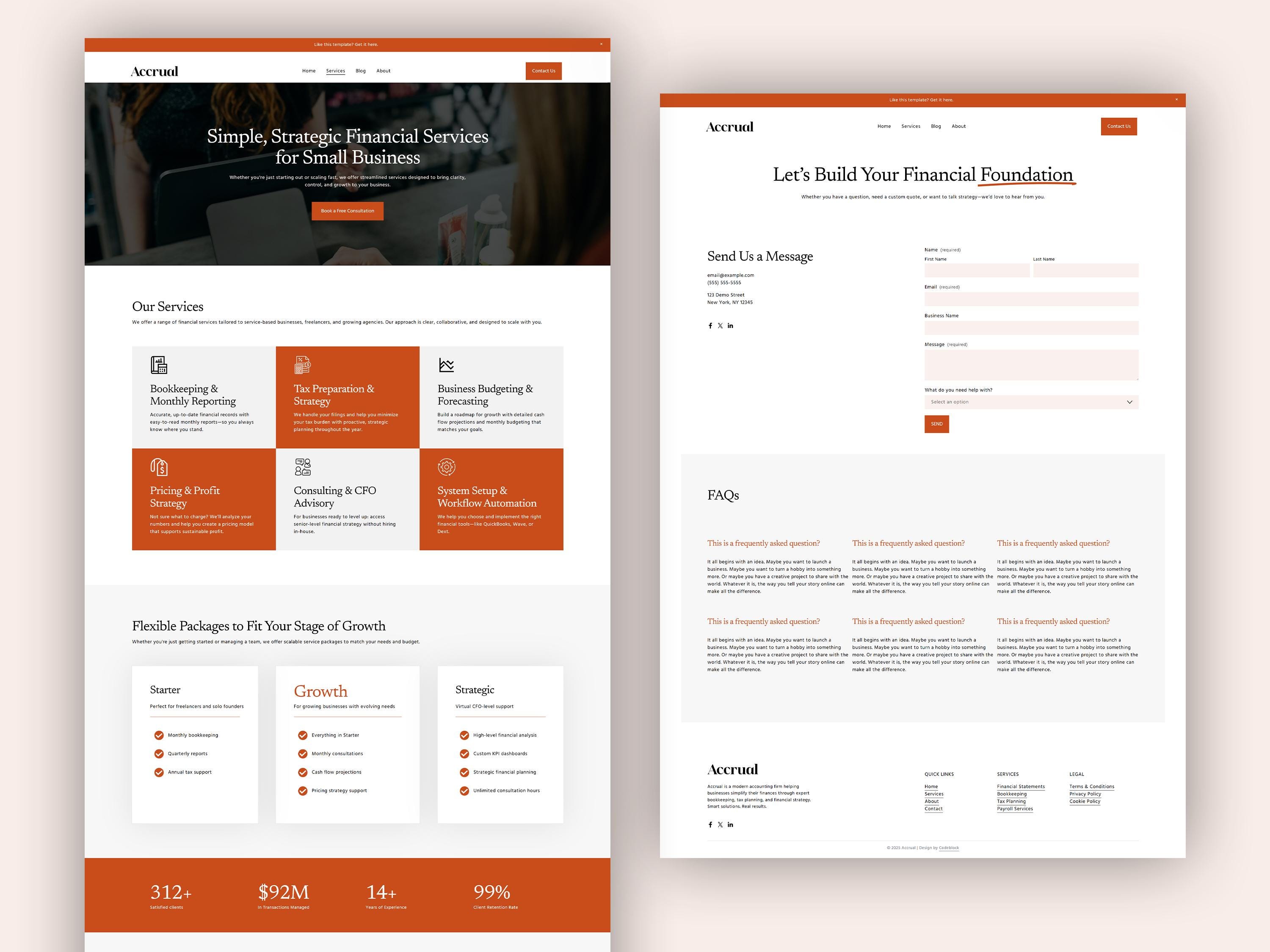 Squarespace Accounting Template – Bookkeeping Website Design for Cpas ...