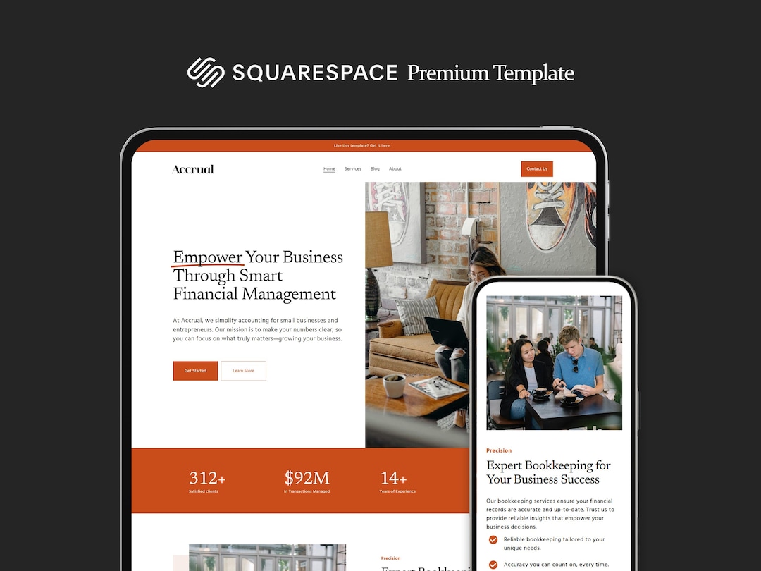 Squarespace Accounting Template – Bookkeeping Website Design for Cpas ...