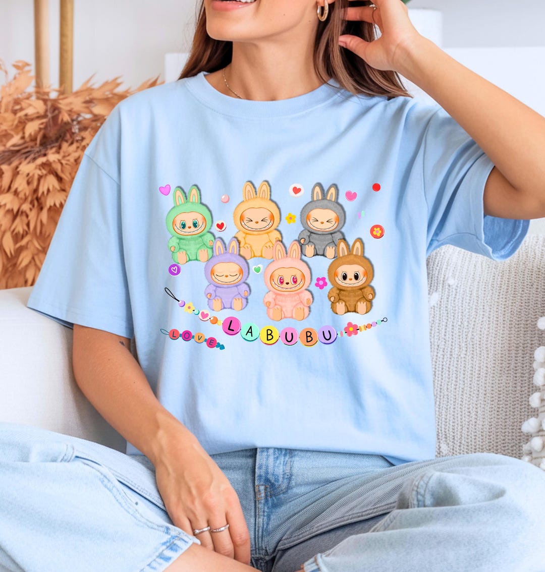 Labubu Friendship Bracelet T-shirt: Kawaii Monster Graphic Tee - Etsy