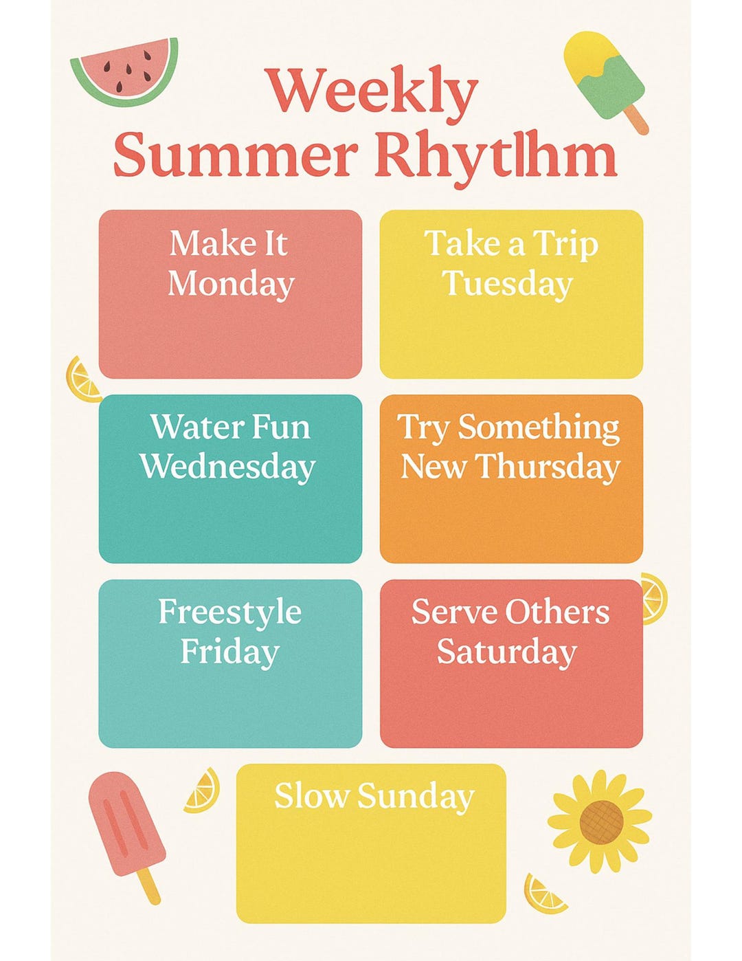 Summer Daily Planner Printable for Moms | Joyful To-do List, Kids ...