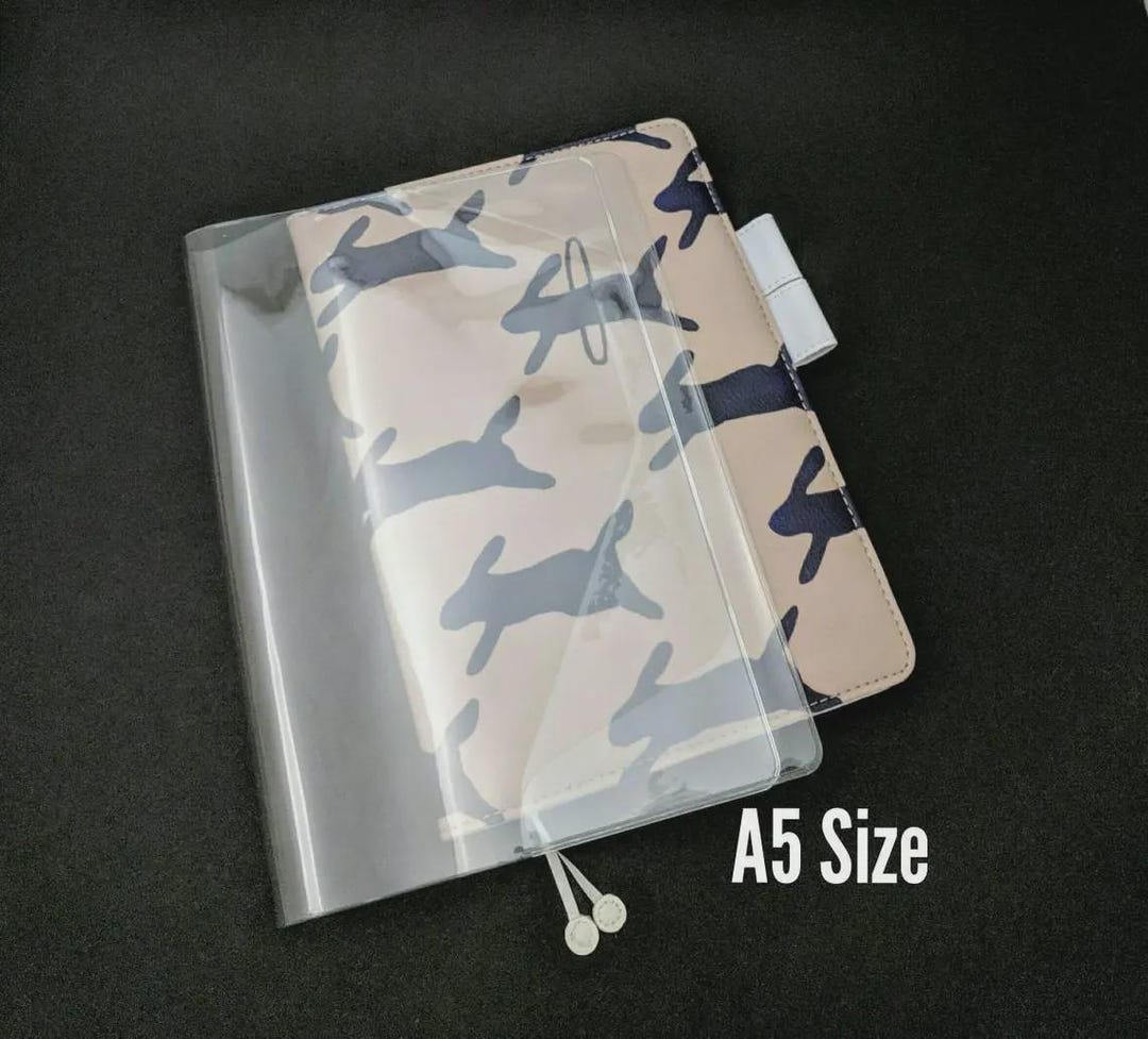 A5 Clear Cover on Cover | Transparent Journal Cover | Hobonichi - Etsy