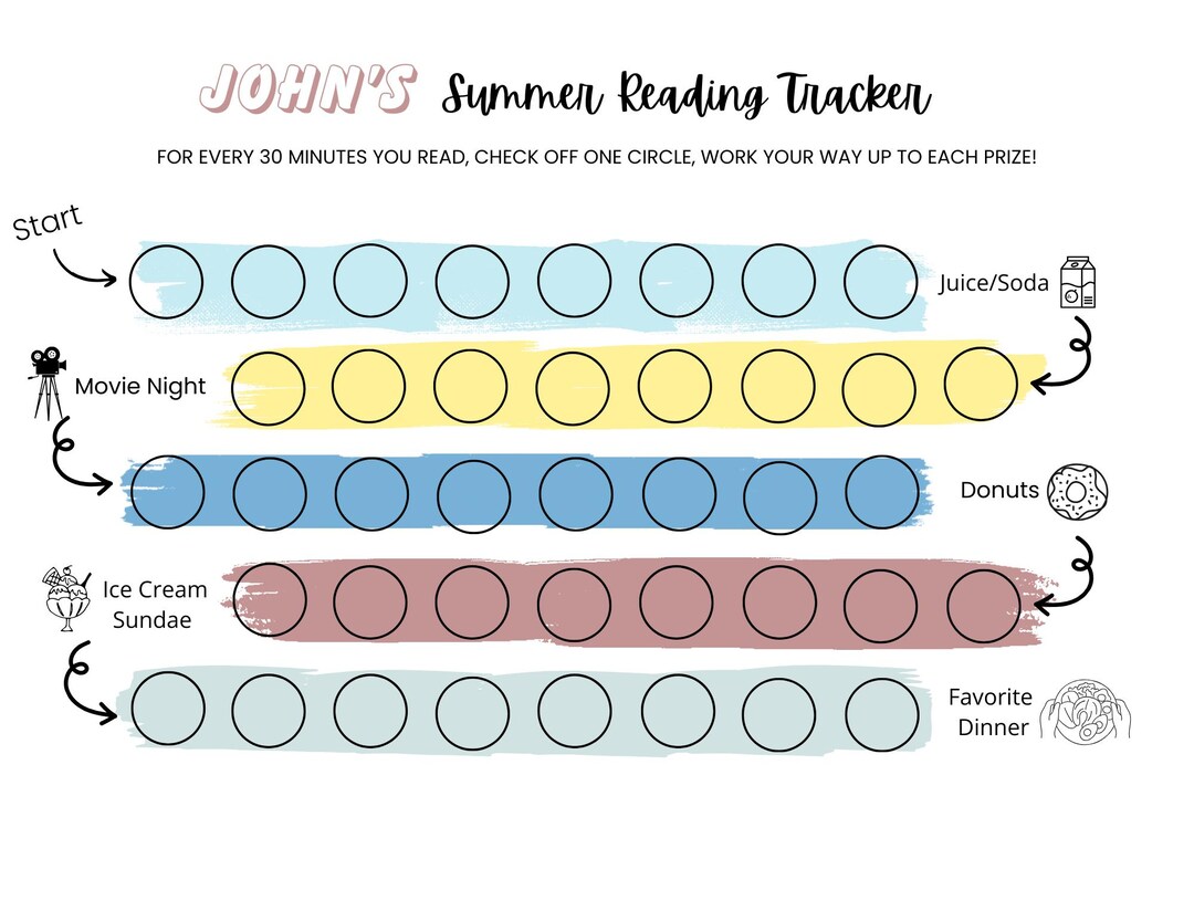 Summer Reading Tracker - Etsy