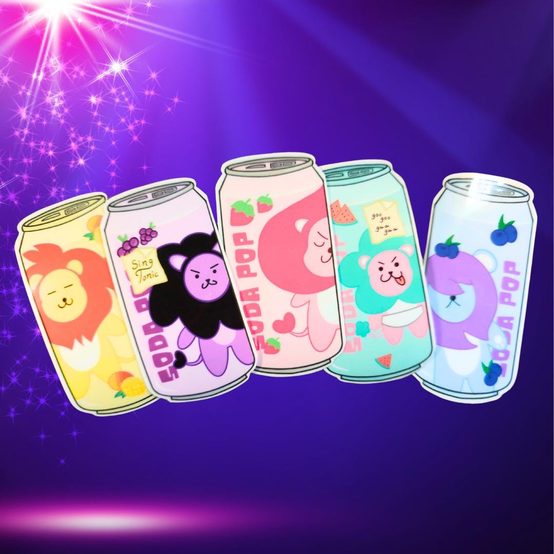 Saja Boys Lion Soda Pop Kpop Demon Hunters Stickers - Etsy
