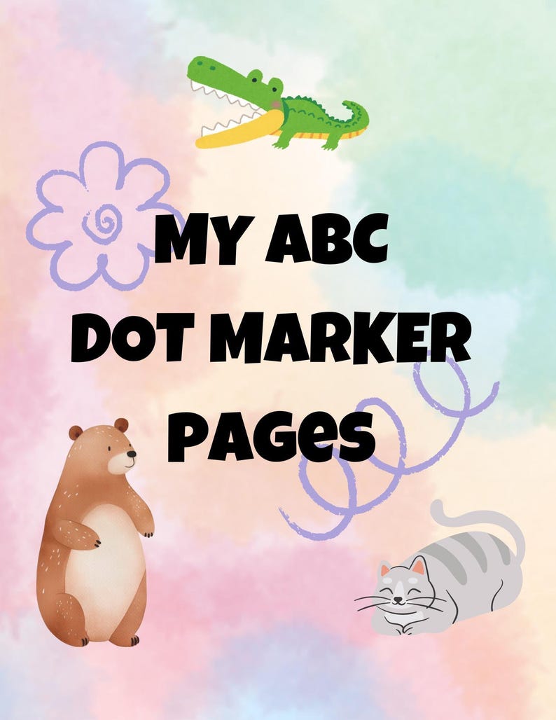 ABC Dot Marker Pages: A-Z Printable Activity Sheets (digital Download ...