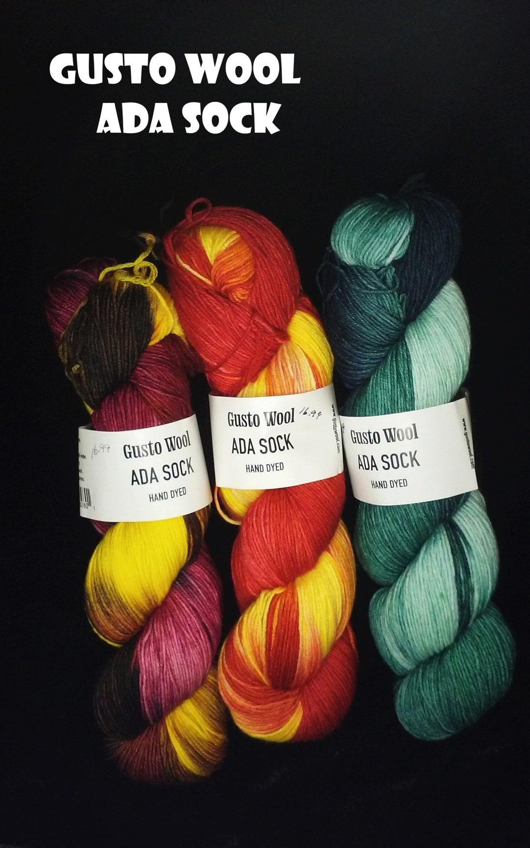 Gusto Wool ADA SOCK Hand Dyed - Etsy