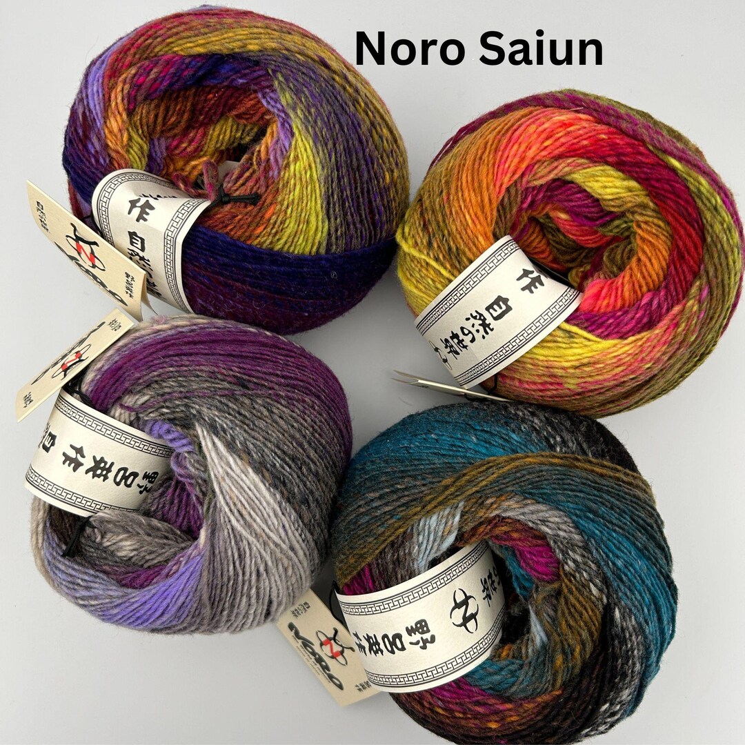 Noro Saiun. Hand Knitting and Crocheting Yarn. 70 Percent Wool and 30 ...