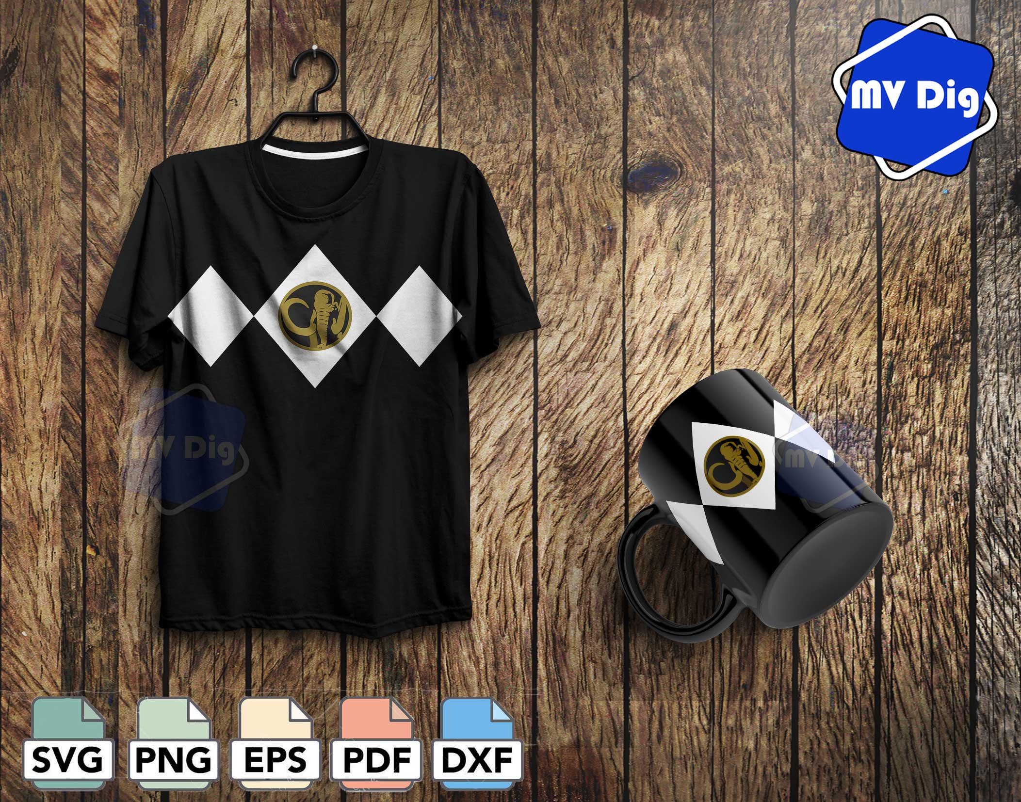 7 Power Rangers Svg T-shirt Template Super Hero Shirt Design Ranger Png ...
