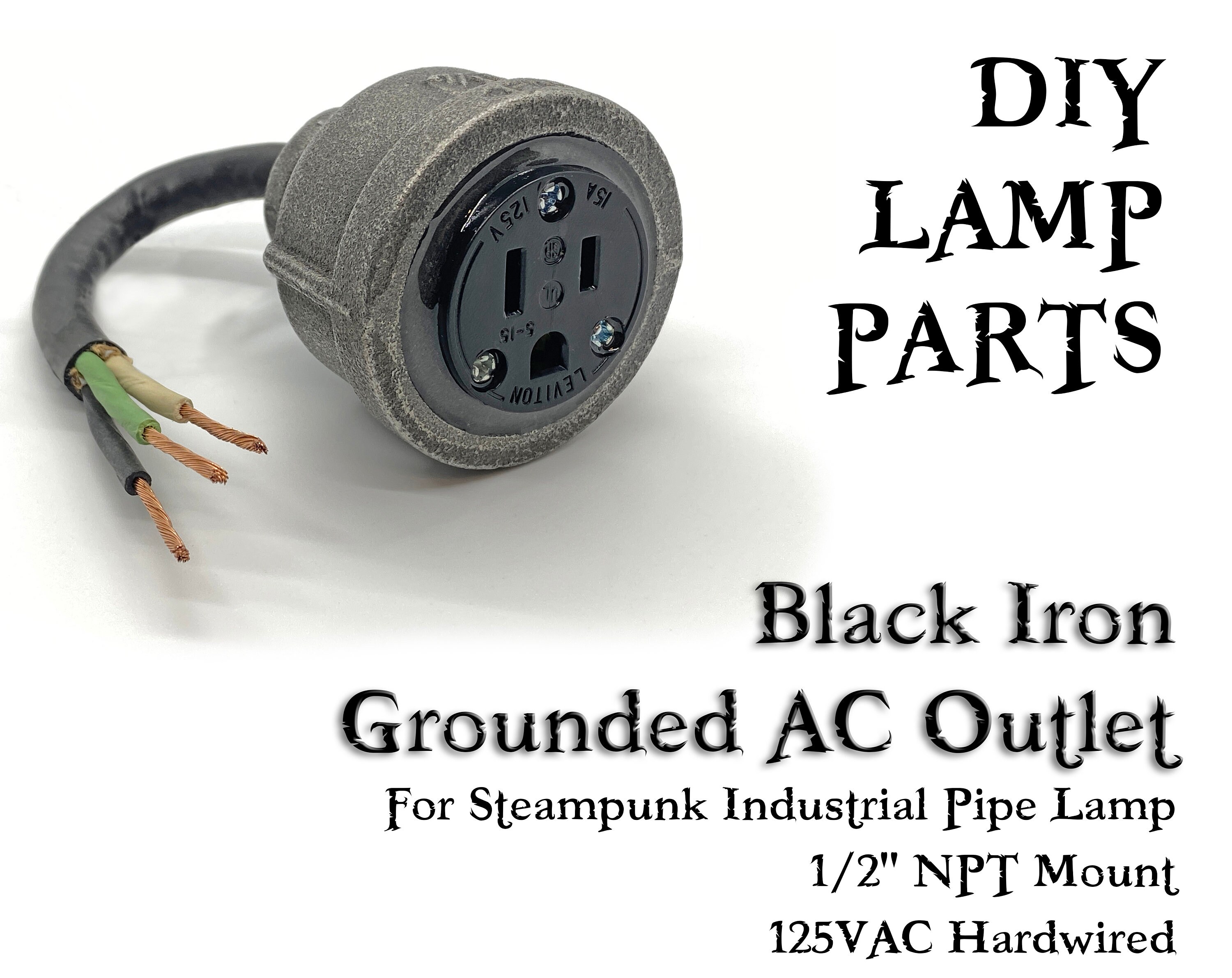 15A 125VAC Grounded Outlet Module for Steampunk Industrial | Etsy