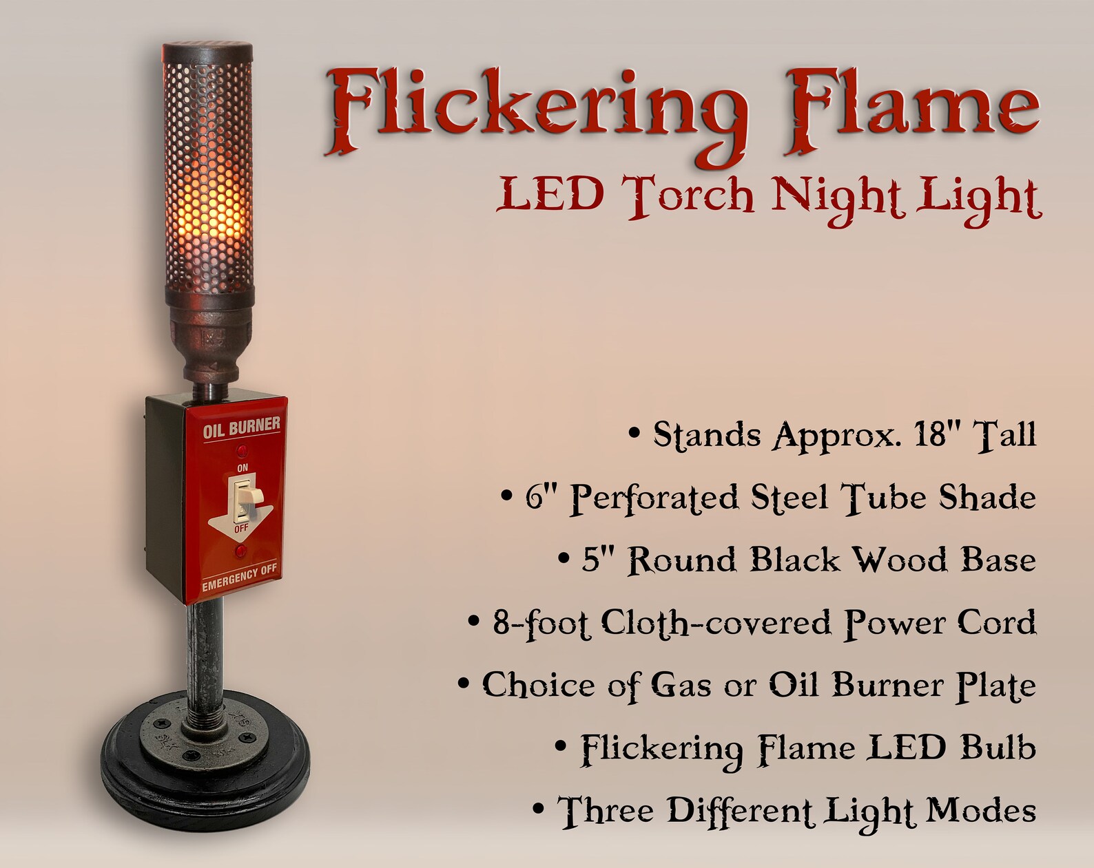 18 Flickering Flame LED Torch Night Light With Animated - Etsy