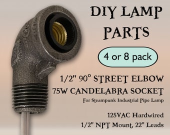 Black Malleable Iron Double Candelabra E12 Socket 1/2 | Etsy