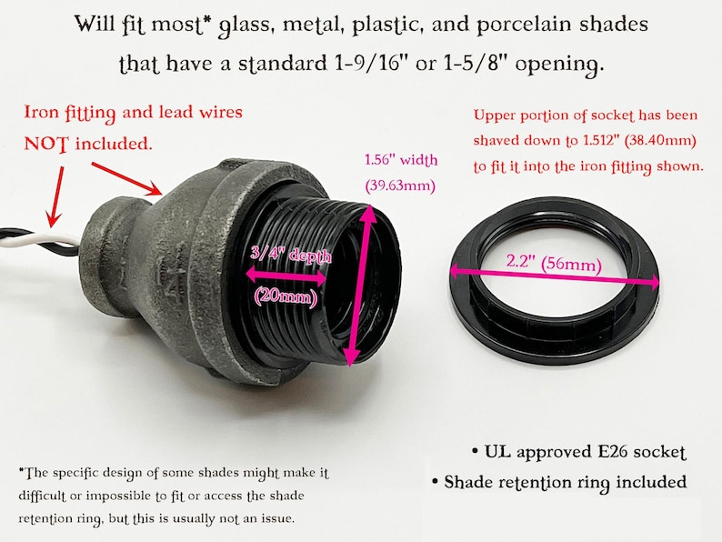 E26 E27 Medium Base Bulb Socket With Threaded Collar 250V 660W ...