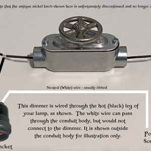 300W Rotary Dimmer Module for Steampunk Industrial Pipe Lamp 1/2" NPT ...
