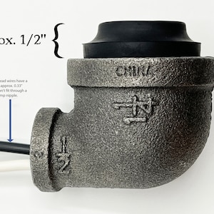 Black Iron Medium Base E26 Weatherproof Bulb Socket for Industrial Pipe ...