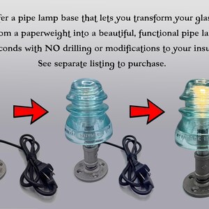 Glass Insulator Hanging Pendant Light Kit - Includes Porcelain Socket ...