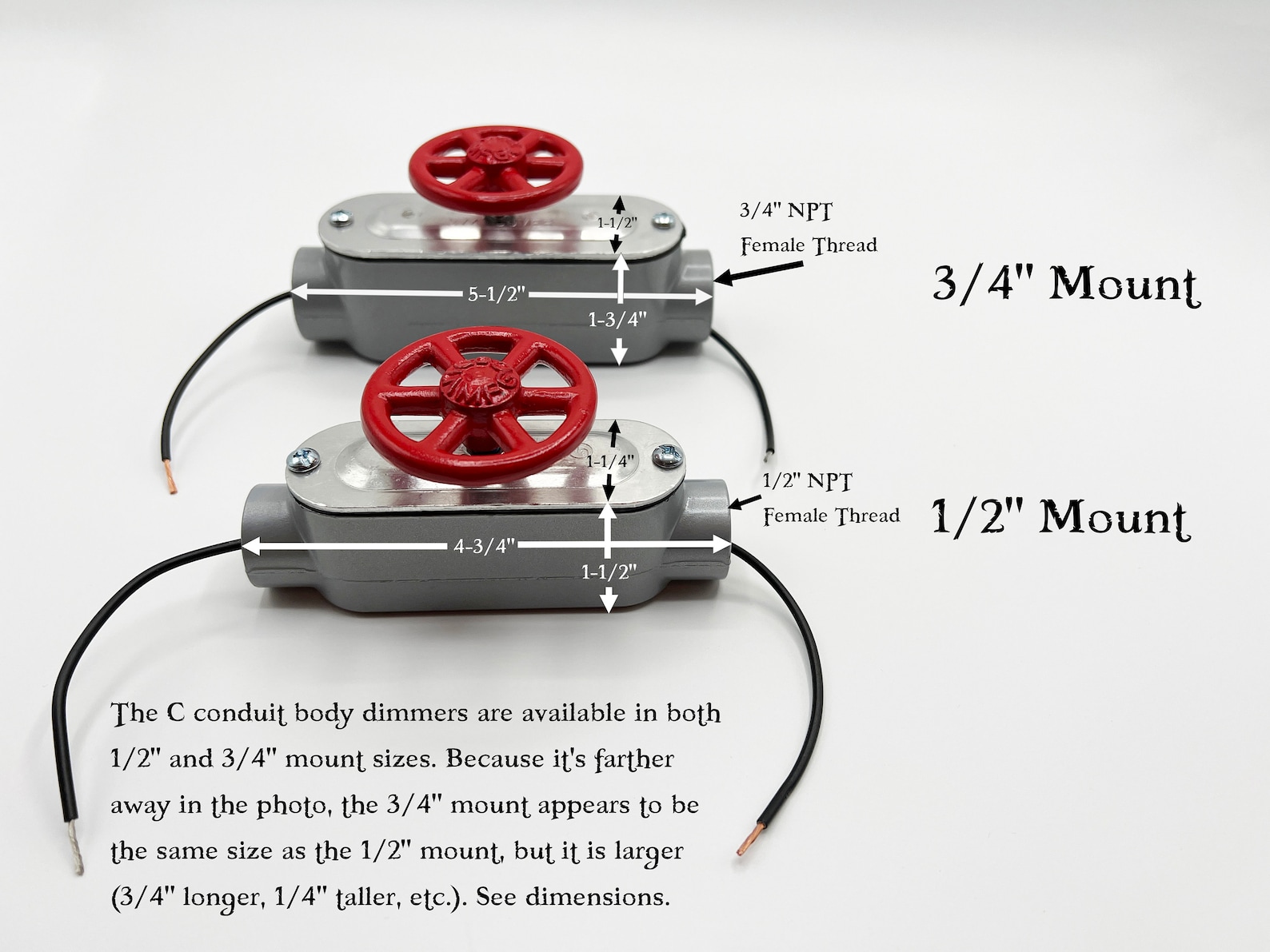 300W Rotary Dimmer Module for Steampunk Industrial Pipe Lamp 1/2" NPT ...