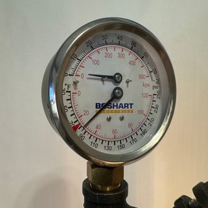 25 Industrial Pipe Water Meter Lamp With Clock, 20W USB-C, AC Outlet ...