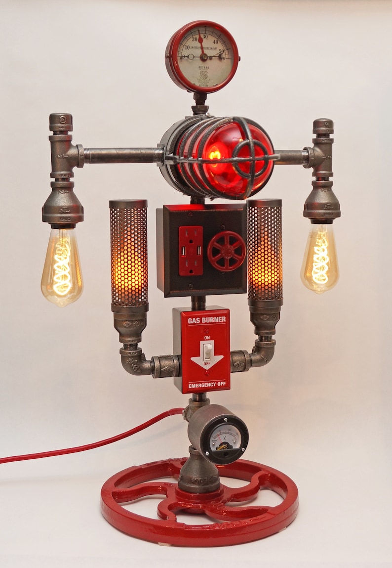 Flickering Flame LED Torch Light for Steampunk Industrial Pipe - Etsy