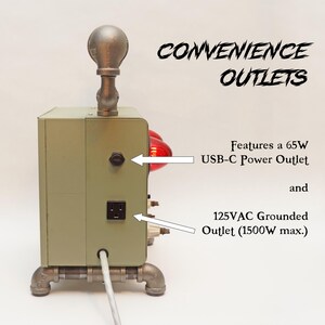 The Electric Fence Lamp With 65W USB-C Outlet, Fully Restored 1950s ...